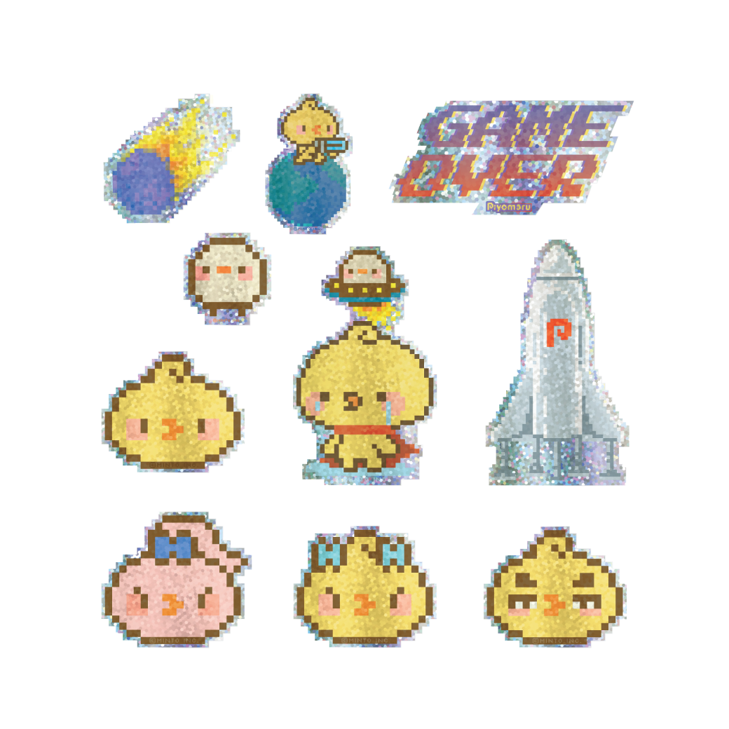Piyomaru "Game Over" Sticker Pack [10pcs in 1] | Oh My Pop (OMP)