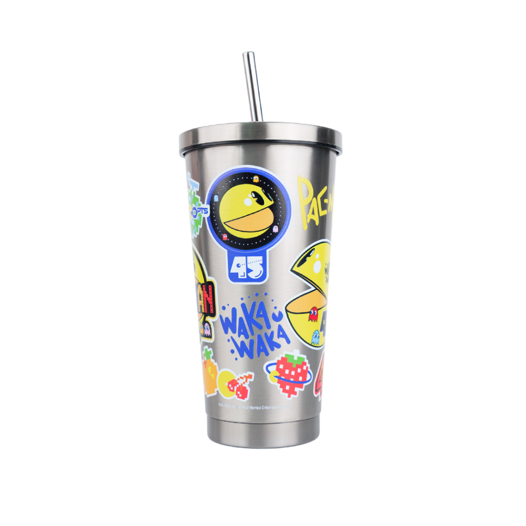 Pac-Man Waka Waka Tumbler Silver | Oh My Pop (OMP)