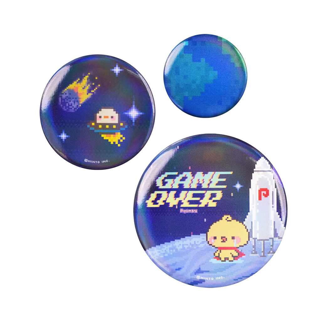 Piyomaru "Game Over" Pin Badge Set [3pcs in 1] | Oh My Pop (OMP)