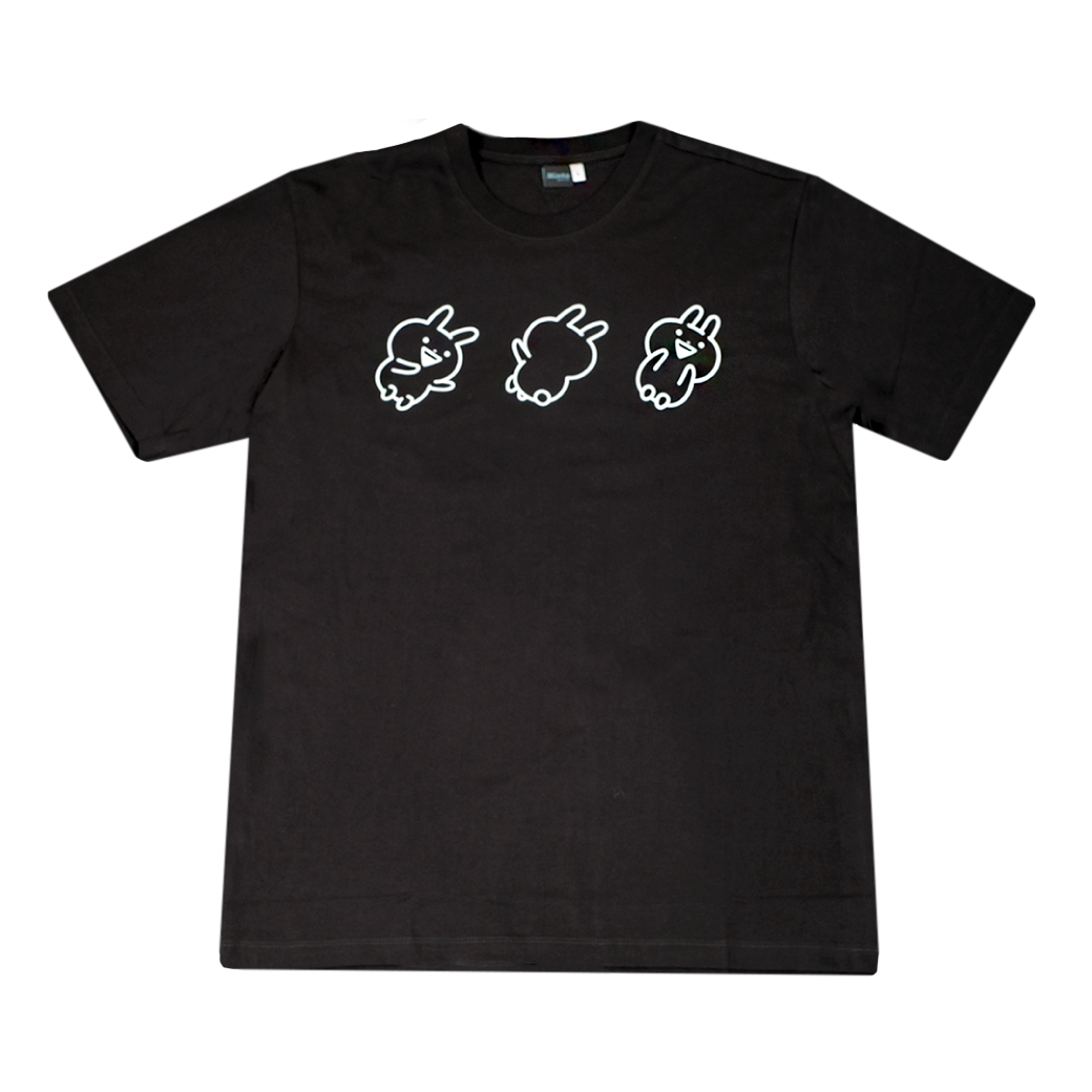 Usagyuuun Rolling T-shirt [Black] | Oh My Pop (OMP)